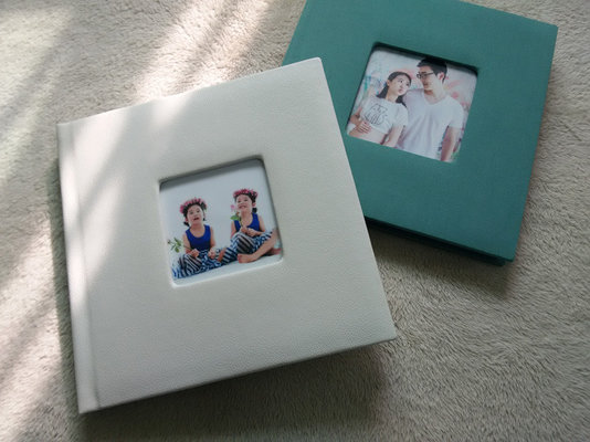 Square 12x12 Beautiful Leather Photo Albums Round Corner Inner Pages