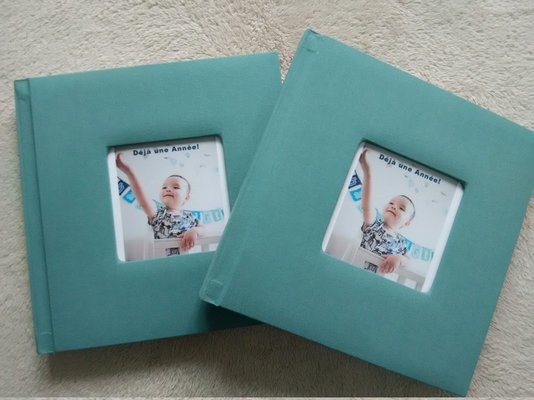 Personalized Flush Mount Photo Album , Holiday 6 x 8 Album Cut-off