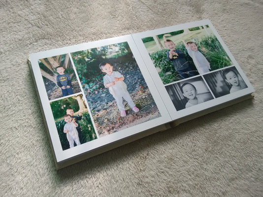 Personal 8x11 Golden Leather Flush Mount Albums For Family Anniversary