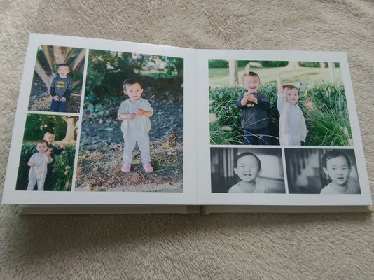 Customized Leather Photo Albums , Wallet Size Hardcover Photo Book