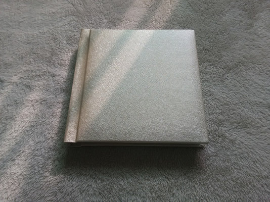 Personal 8x11 Golden Leather Flush Mount Albums For Family Anniversary