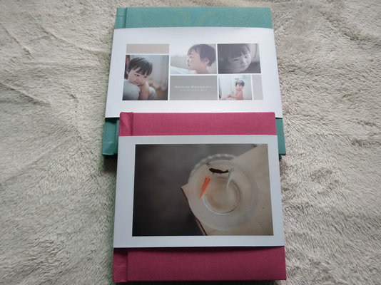 Professional Flush Mount Photo Album , Square 11 x 11 Fabric Photo Book