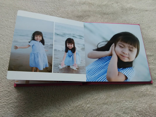 Stylish Vintage Fabric Kid Photo Album 10x10 RGB With Cut - Off