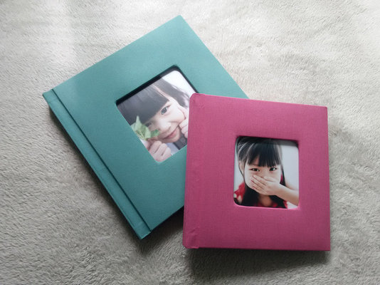 Stylish Vintage Fabric Kid Photo Album 10x10 RGB With Cut - Off