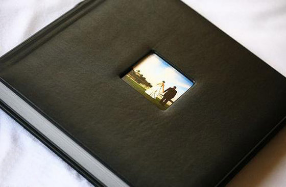 Black Elegant Memories Pregnancy / Baby Girl Photo Album With Leather Cover