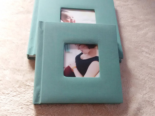 자동 접착 직물은 여자/아기 11x14를 위한 생일 사진첩을 덮었습니다