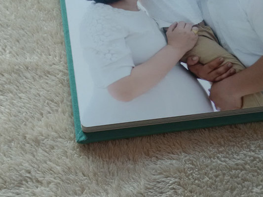 Individual Cyan Pregnancy / Birthday / Baby Girl Photo Album Design 12x12