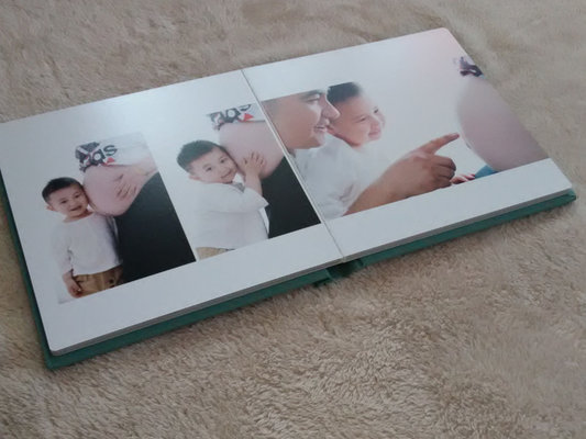 Contemporary Customized Square 10 x 10 Fabric Covered Travel Photo Albums