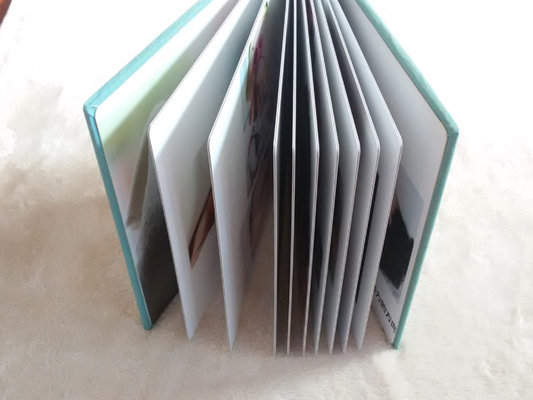 Contemporary Customized Square 10 x 10 Fabric Covered Travel Photo Albums