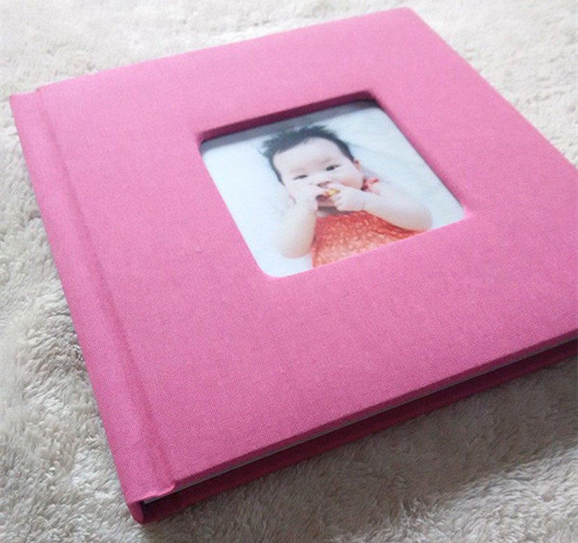 Colored Cloth Round Corner Covered Wedding Photo Album 14x10 Creative