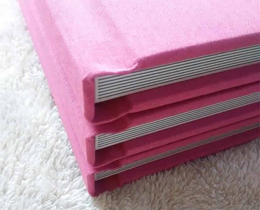 Custom 12 x 16 Red Fabric Covered Photo Album For Kids Birthday