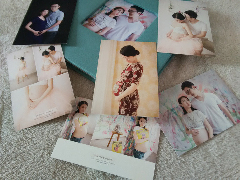 Classical 8 x 6 Blue Fabric Covered Photo Album Crystal Round Corner