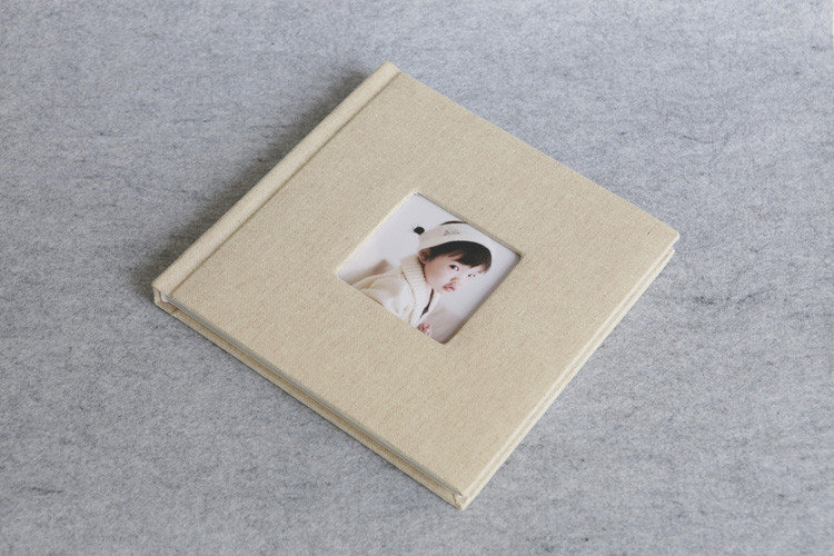 12x12 Large Baby / Friends Fabric Covered Photo Album With Stain Resistant Inner Page