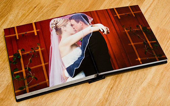 Beautiful Custom Flush Mount Wedding Albums 8 x 10 With 0.5mm-1.5 Mm Inner Pages