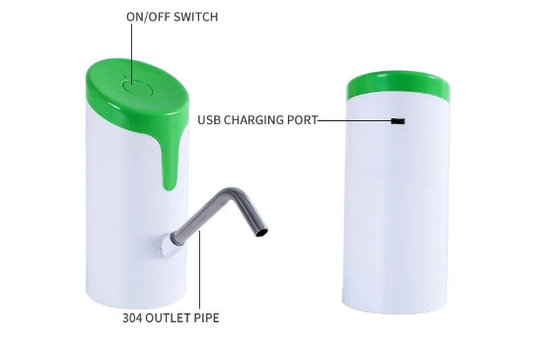 China 4W USB Charging Bottled Water Dispensing Pump With One LED Light Operate Button supplier