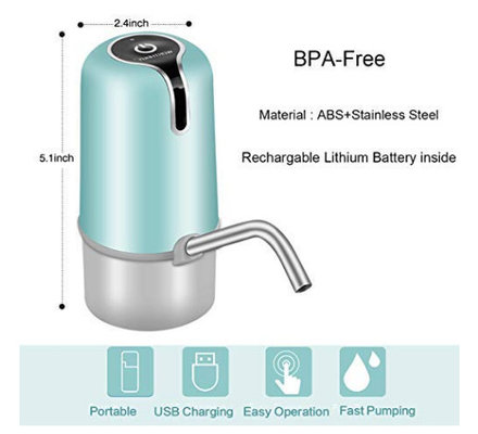 China Lithium Battery Automatic Bottled Water Pump With Food Grade ABS Material supplier