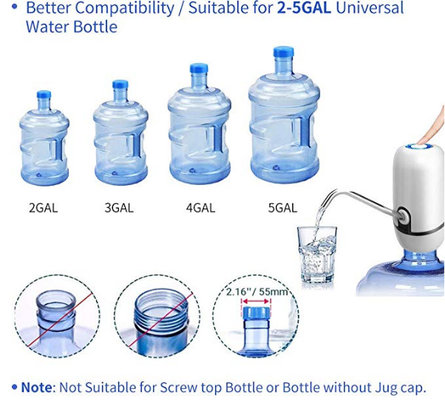 4W Automatic Bottled Water Pump With USB Rechargeable CE RoHS UL FCC Certification supplier