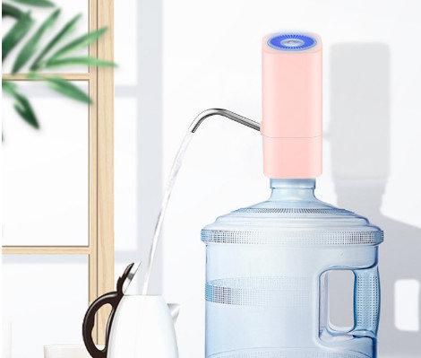 USB Rechargeable Automatic Bottled Water Pump With LED Lighting Button supplier