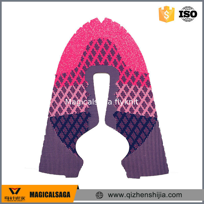 High quality fashion upper multicolor shoes woven flyknit vamp shoe upper