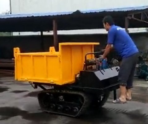 2ton crawler dump truck small track dumper tipping car