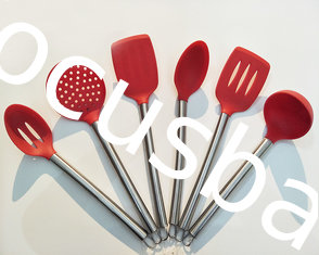China High quality FDA approval Silicone and Stainless Steel Kit of Serving Tong Spoon Spatula ladle tools supplier