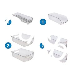China 6 Piece Refrigerator and Freezer Stackable Storage Organizer Bins with Handles supplier