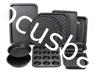 China Complete Bakeware Set 10-Piece Non-Stick, Oven Crisper, Pizza Tray, Roasting, Loaf, Muffin, Square, 2 Round Cake Baking supplier