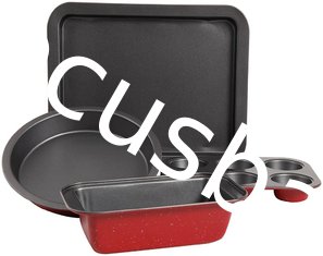 China red color 4piece carbon steel 2017 new baking tools pan bakeware supplier