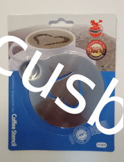 China FB151165 stainless steel 430 customized design coffee stencil metal silver color supplier