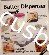 China FBAB5045 pancake & cupcake batter dispenser no drip with measuring scale on cup supplier