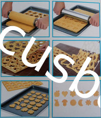 China FB119990 24 shapes simple operate ABS 13*9.25 inch 2pcs cookie cutter tray supplier