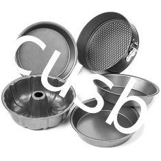 China 5 Piece Nonstick Cake Pans Set with 9 Inch Round Cake Pans, 9 Inch Spring form Cake Pan and 10 In Bundt Cake Pan supplier