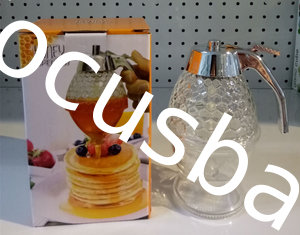 China FB132908 Pure acrylic transparent honey dispenser with base set supplier