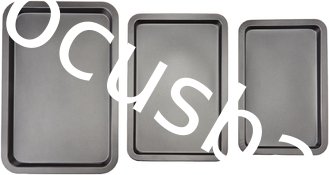 China 3-Piece Baking Sheet Set different sized metal cookie sheet/biscuit baking pan/cookie cake pan supplier