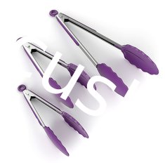 China China Factory Supply Custom FDA Tongs with Non Stick Silicone Tips Stainless Steel Kitchen tools supplier