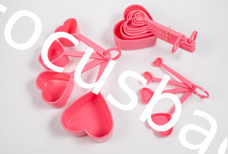 China FBAB101 for wholesales set of 8 heart shape eco-friendly measuring spoon supplier