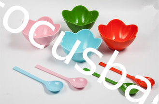 China FBAB2072 for wholesales set of 4 ice cream bowls with spoons supplier