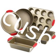 China Bakeware Set Kitchen Komforts 5-Piece Non-Stick Baking Pan Set with Silicone Handle Grips Carbon Steel supplier