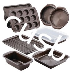 China Nonstick Bakeware 10-Piece Bakeware Set Chocolate Brown supplier