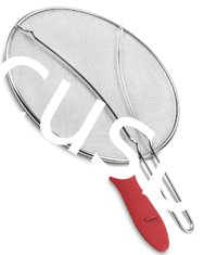China 13" Grease Splatter Screen for Cooking with Heavy Duty Ultra Fine Mesh Plus Silicone Hot Handle Holder supplier