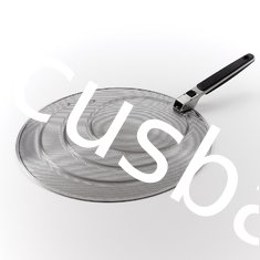 China High Quality Stainless Steel Foldable Handle Mesh Splatter Screen Splatter Guard with/without carbon fiber supplier