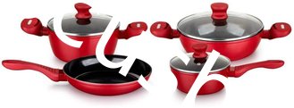 China Aluminum forged induction color ceramic coating nonstick cookware set supplier