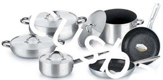 China Aluminum marble inside coating shiny popular metalic outside coating sanding external cookware set supplier