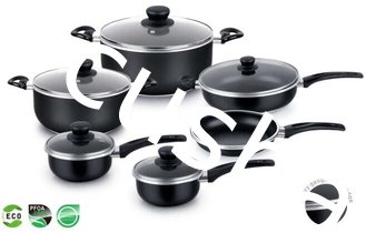 China Kitchen Aluminum Cookware Set Non Stick PTFE and PFOA Free Oven Safe powder coating supplier
