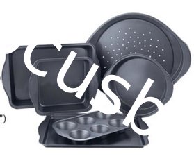 China 10-Piece Non-Stick Bakeware Set,Oven Crisper,Pizza Tray,Roasting,Loaf,Muffin, Square,2 Round Cake Baking Pan supplier