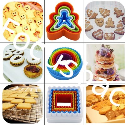 Plastic Multi-size set of 6 Multi-color Two-sided Round Cookie Biscuit Sandwich Fondant Cutter Set supplier