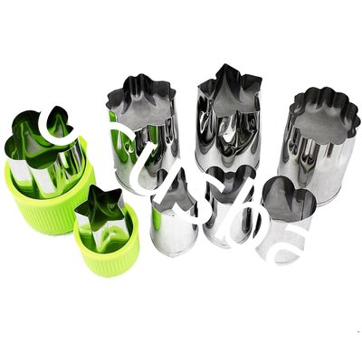 Vegetable Cutters Shapes Set (8 Piece) - Cookie Cutters Fruit Mold Cheese Presses Stamps for Kids Shaped Treats Food supplier