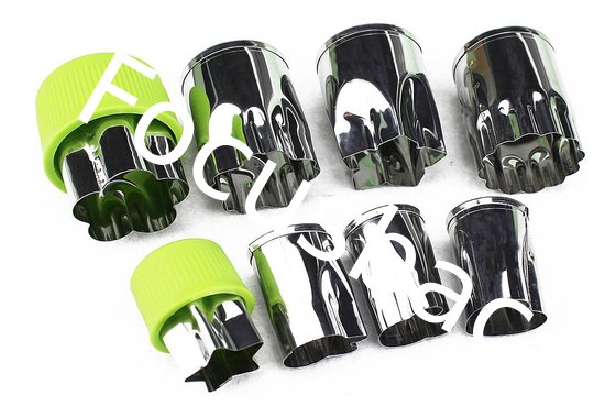 Vegetable Cutters Shapes Set (8 Piece) - Cookie Cutters Fruit Mold Cheese Presses Stamps for Kids Shaped Treats Food supplier