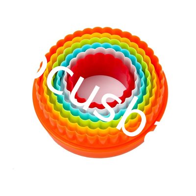 Round Cookie Cutter Set Multi-size Fondant Cutter Two-sided Biscuit Fruit Cutter Multi-color Plastic Durable Sandwich supplier