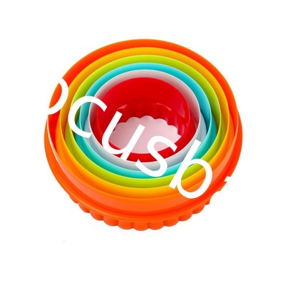 Round Cookie Cutter Set Multi-size Fondant Cutter Two-sided Biscuit Fruit Cutter Multi-color Plastic Durable Sandwich supplier